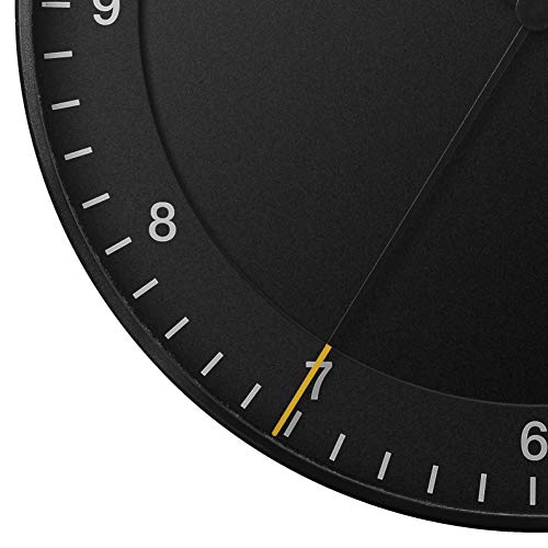 Braun Classic Large Analogue Wall Clock with Silent Sweep Movement, Easy to Read, 30cm Diameter in Black, Model BC17B.