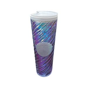 starbucks 2022 holiday candy cane swirl acrylic tumbler 16oz grande (white)