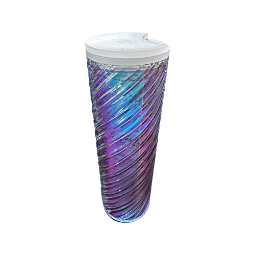 Starbucks 2022 Holiday Candy Cane Swirl Acrylic Tumbler 16oz Grande (White)