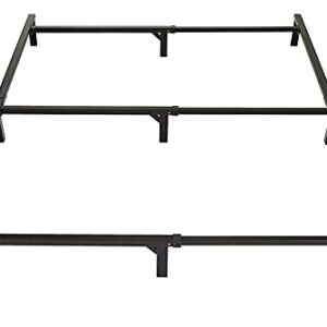 Amazon Basics Metal Bed Frame, 9-Leg Base for Box Spring and Mattress - Full, 74.5 x 53.5-Inches, Tool-Free Easy Assembly