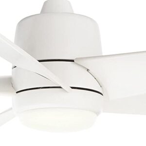 Mena 54 in. White Color Changing Integrated LED Indoor/Outdoor Matte White Ceiling Fan with Light Kit and Remote Control