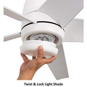 Mena 54 in. White Color Changing Integrated LED Indoor/Outdoor Matte White Ceiling Fan with Light Kit and Remote Control