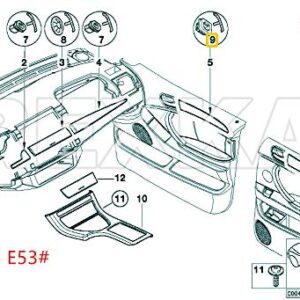 Rexka 20pcs Interior Trim Moulding Door Retainer Trim Finisher Clips E46 E90 E91 X5 Compatible with BMW E46 E90 E91 E92 320i 323i 325i 328i 330i M3 X5 E53 07149158194