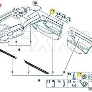 Rexka 20pcs Interior Trim Moulding Door Retainer Trim Finisher Clips E46 E90 E91 X5 Compatible with BMW E46 E90 E91 E92 320i 323i 325i 328i 330i M3 X5 E53 07149158194