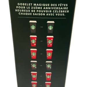 Starbucks Reusable Color Changing 6 Hot Cups - Limited Edition Holiday & Christmas Gift Hot Cups With Lids - 16 Ounces - (Pack of 6)