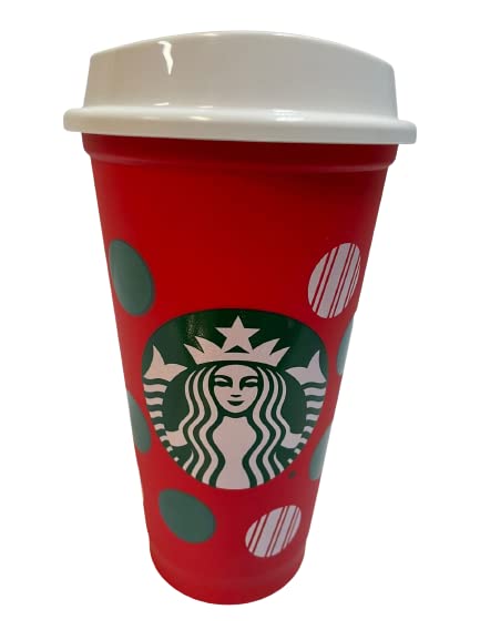 Starbucks Reusable Color Changing 6 Hot Cups - Limited Edition Holiday & Christmas Gift Hot Cups With Lids - 16 Ounces - (Pack of 6)