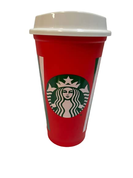 Starbucks Reusable Color Changing 6 Hot Cups - Limited Edition Holiday & Christmas Gift Hot Cups With Lids - 16 Ounces - (Pack of 6)