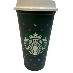 Starbucks Reusable Color Changing 6 Hot Cups - Limited Edition Holiday & Christmas Gift Hot Cups With Lids - 16 Ounces - (Pack of 6)