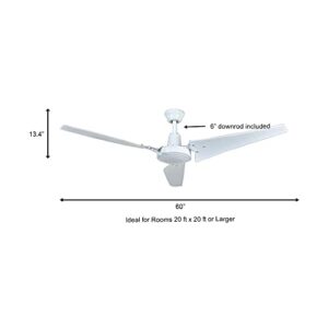 Hampton Bay Industrial 60 in. White Energy Star Ceiling Fan