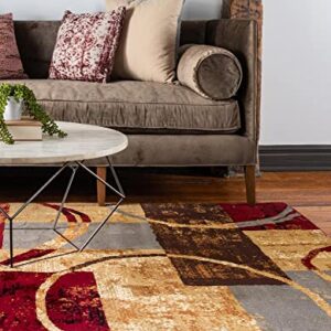 Rugs.com Cafe Collection Rug – 8' x 10' Multi Medium Rug Perfect for Living Rooms, Large Dining Rooms, Open Floorplans