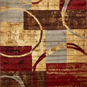 Rugs.com Cafe Collection Rug – 8' x 10' Multi Medium Rug Perfect for Living Rooms, Large Dining Rooms, Open Floorplans