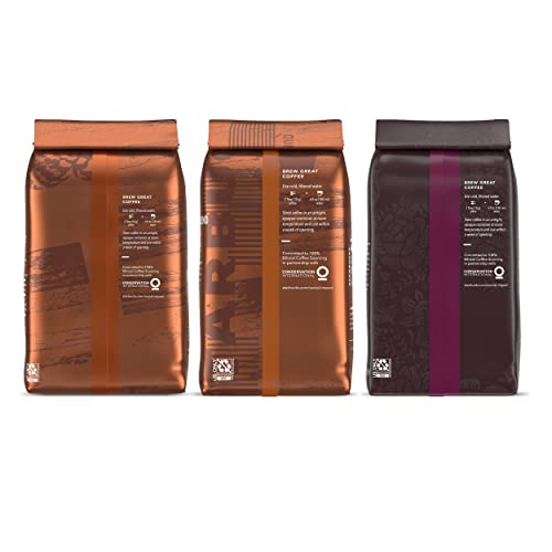 Starbucks Medium & Dark Roast Decaf Ground Coffee—Variety Pack—3 bags (12 oz each)