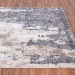 LUXE WEAVERS Modern Area Rugs with Abstract Patterns 7681 – Medium Pile Area Rug, Gray / 6 x 9