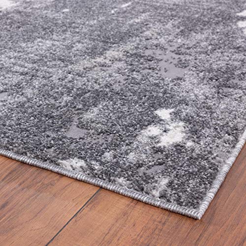 LUXE WEAVERS Modern Area Rugs with Abstract Patterns 7681 – Medium Pile Area Rug, Gray / 6 x 9