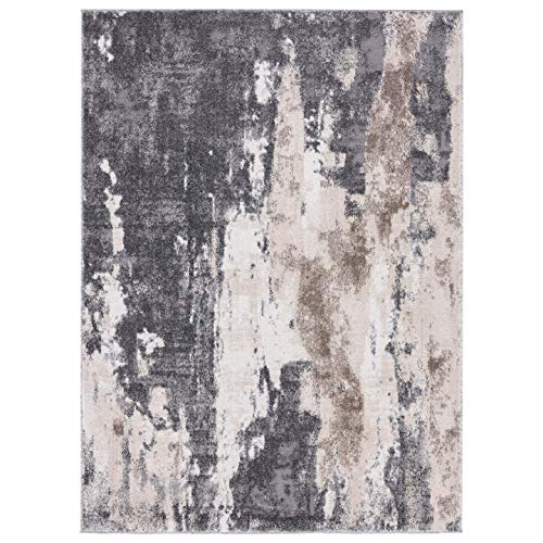 LUXE WEAVERS Modern Area Rugs with Abstract Patterns 7681 – Medium Pile Area Rug, Gray / 6 x 9