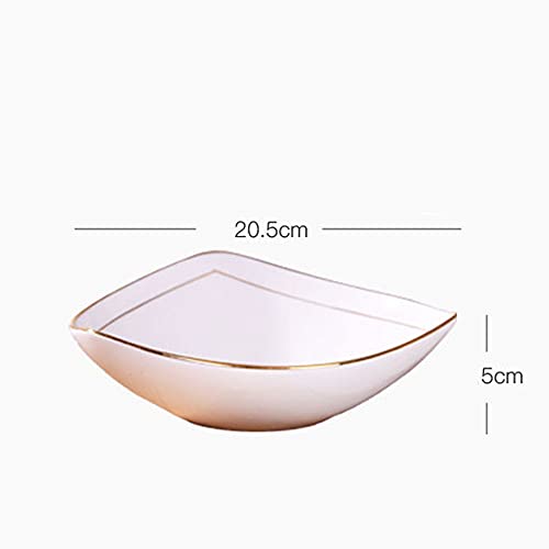 KOWMcp Dinner Plates 20.5 * 5cm White Rectangular Dinner Platter, Restaurant Dessert Plates for Appetizers, Snacks, Sushi, Lunch, Chips, Party