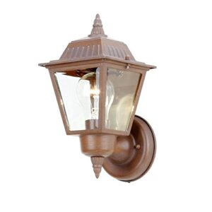 hampton bay 463 354 1-light rustic bronze outdoor lamp