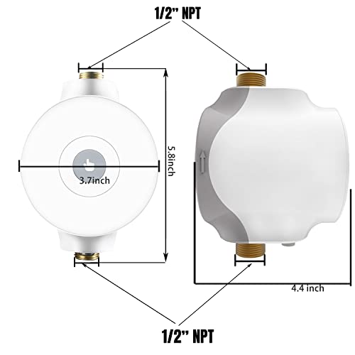 PROZRTED Smart Instant Hot Water Recirculating System Pump 3 speed with Bulit-in Thermostat HBS24-12 15 inch Hose