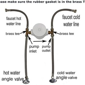 PROZRTED Smart Instant Hot Water Recirculating System Pump 3 speed with Bulit-in Thermostat HBS24-12 15 inch Hose