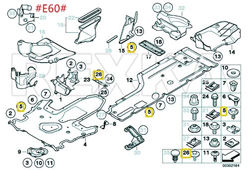 Rexka 50 pcs M4.8-1.61 x 16mm Hex Head Sems Screws for BMW Wheel Arch Trim Underfloor Coating Rear Trim Cover Underhood Shield 07147129160 E46 E60 E63 E66 E70 E82 E83 E90 07-14-7-129-160