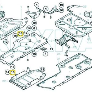 Rexka 50 pcs M4.8-1.61 x 16mm Hex Head Sems Screws for BMW Wheel Arch Trim Underfloor Coating Rear Trim Cover Underhood Shield 07147129160 E46 E60 E63 E66 E70 E82 E83 E90 07-14-7-129-160