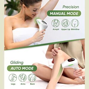 XSOUL At-Home IPL Hair Removal for Women and Men Permanent Hair Removal 999,999 Flashes Painless Hair Remover on Armpits Back Legs Arms Face Bikini Line, Corded