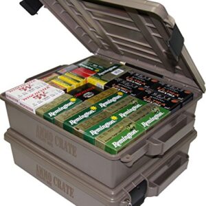 MTM ACR5-72 ACR5 Ammo Crate Utility Box, Brown, Medium&MTM ACR4-18 Ammo Crate Utility Box,Green,Medium