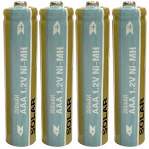 hampton bay nickel-metal hydride 350mah solar rechargeable aaa batteries (4-pack)