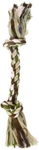 petmate booda two knot rope bone, multicolored, medium