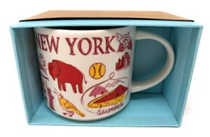 starbucks been there series new york knickerbocker state ceramic mug, 14 oz