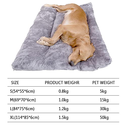 Cat Bed for Indoor Cats Washable Dog Bed Deluxe Plush Dog Crate Beds Fulffy Comfy Kennel Pad Anti-Slip Pet Sleeping Mat