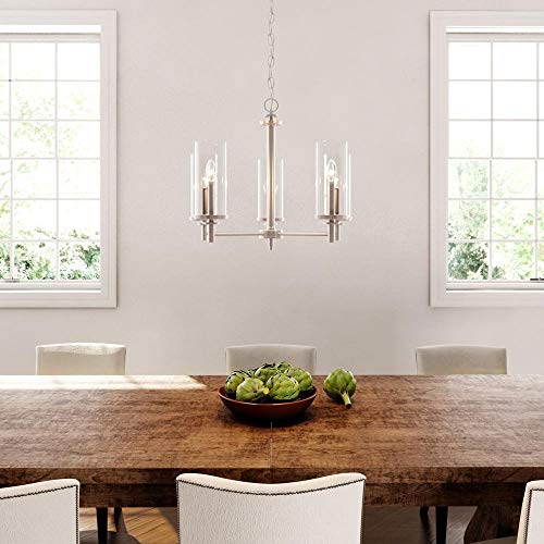 Hampton Bay 5-Light Brushed Nickel Finish Interior Chandelier