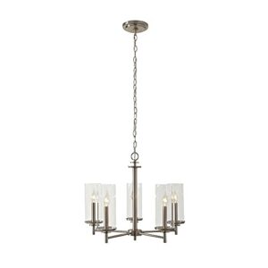 Hampton Bay 5-Light Brushed Nickel Finish Interior Chandelier