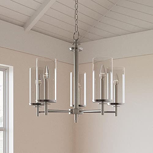 Hampton Bay 5-Light Brushed Nickel Finish Interior Chandelier