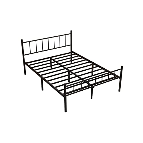 NEW JETO Queen Size Platform Bed Frame-Heavy Duty Steel Slats Support King Bed Frame, Metal Bed Frame Non-Slip Footbed Storage Space Under The Bed, Suitable for Bedroom, Dormitory, Queen