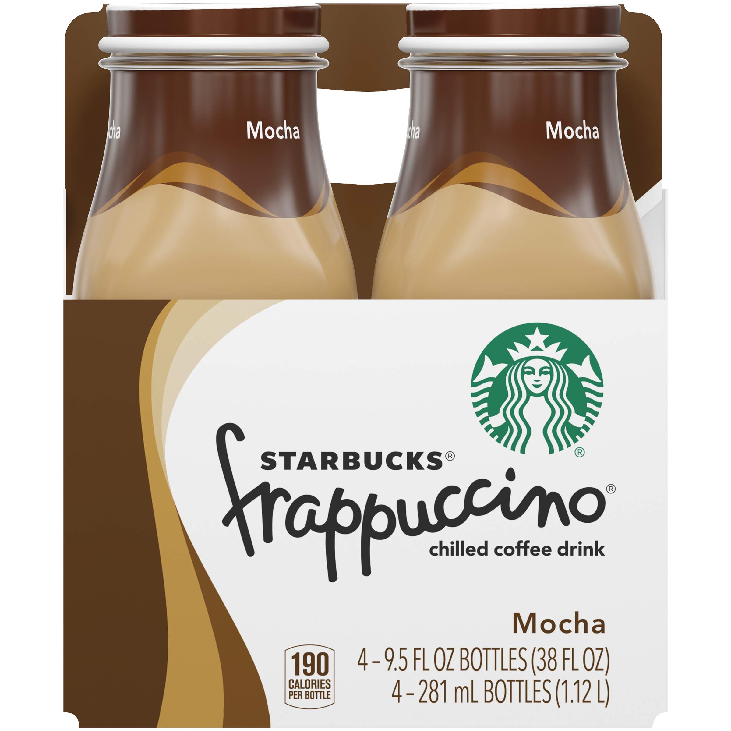 Starbucks Frappuccino, Mocha, Coffee Drink, 9.5 oz (Pack of 4)