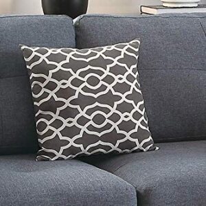 Poundex Linen-Like Fabric Sofas in Grey