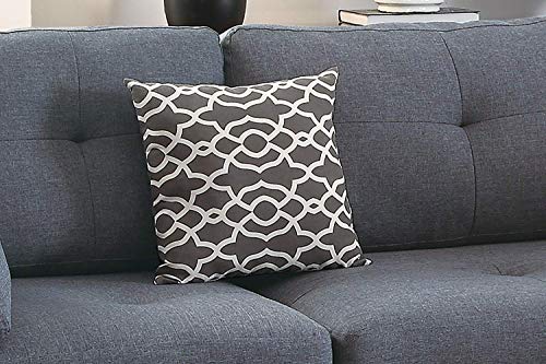 Poundex Linen-Like Fabric Sofas in Grey