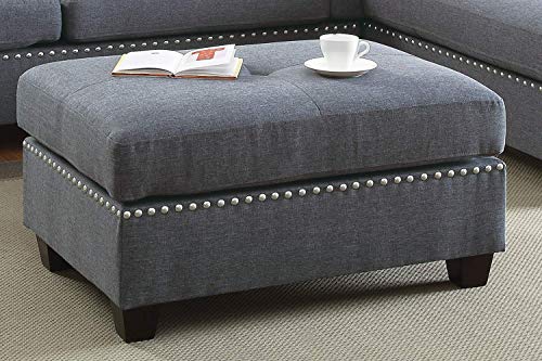 Poundex Linen-Like Fabric Sofas in Grey