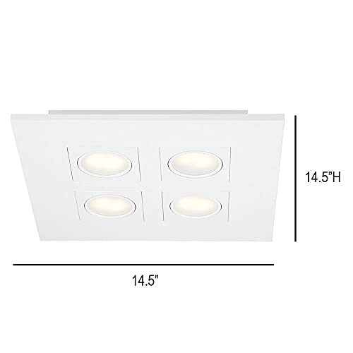 Hampton Bay 27992-HBU 9.2-Watt White Integrated LED Flushmount Light