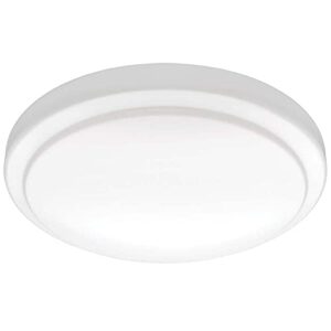 Hampton Bay 12 in. Round LED Flush Mount Light Pantry Laundry Closet Light 1000 Lumens Dimmable 4000K Bright White, 54074391