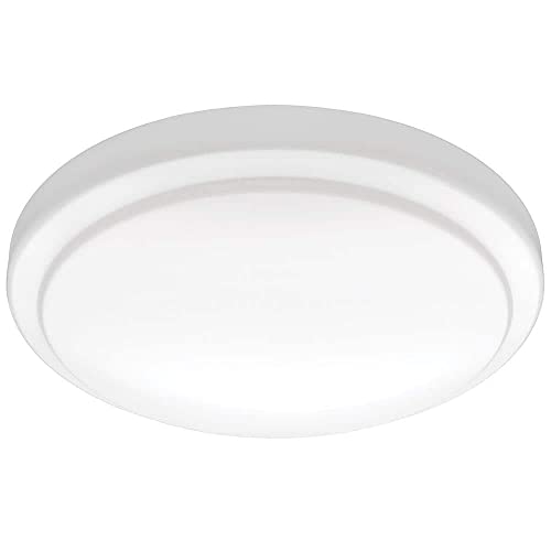 Hampton Bay 12 in. Round LED Flush Mount Light Pantry Laundry Closet Light 1000 Lumens Dimmable 4000K Bright White, 54074391