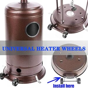 Universal Patio Heater Wheel Kit-Easy to Move/Install-Gas Patio Heater Replacement Universal Movable Wheel, Patio Heater Parts Outdoor Umbrella Gas Heater Wheel