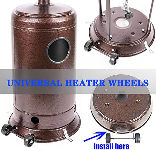 Universal Patio Heater Wheel Kit-Easy to Move/Install-Gas Patio Heater Replacement Universal Movable Wheel, Patio Heater Parts Outdoor Umbrella Gas Heater Wheel