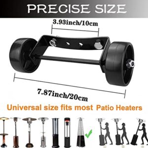 Universal Patio Heater Wheel Kit-Easy to Move/Install-Gas Patio Heater Replacement Universal Movable Wheel, Patio Heater Parts Outdoor Umbrella Gas Heater Wheel