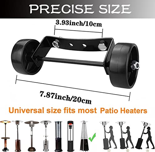 Universal Patio Heater Wheel Kit-Easy to Move/Install-Gas Patio Heater Replacement Universal Movable Wheel, Patio Heater Parts Outdoor Umbrella Gas Heater Wheel