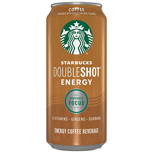 Starbucks RTD Energy Drink, Doubleshot Energy Drink, Coffee, Guarana, Vitamin B, Ginseng, 15 oz Cans (12 Pack)