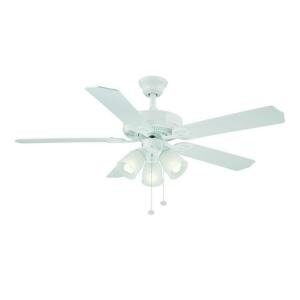 hampton bay yg268-wh brookhurst 52 in. white ceiling fan