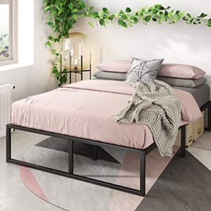 zinus lorelai 14 inch metal platform bed frame / mattress foundation with steel slat support / no box spring needed / easy assembly, king