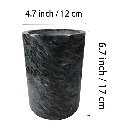 Marble Wine Cooler，Suitable for Wine Barrels or Champagne Cooler 750 ml Bottles, Ideal Gift for Wine Enthusiasts（black）